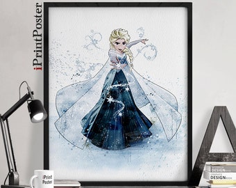Elsa watercolor | Etsy