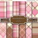Tartan Digital paper plaid digital paper pink tartan