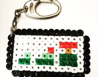 Perler bead keychain | Etsy