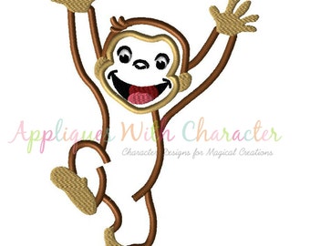 Monkey embroidery | Etsy