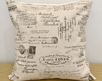 French script fabric | Etsy