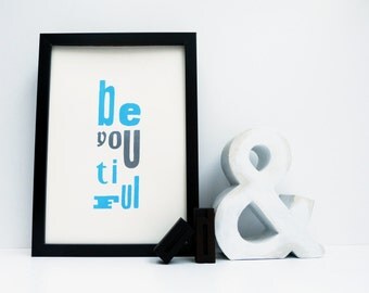Beyoutiful wall art | Etsy