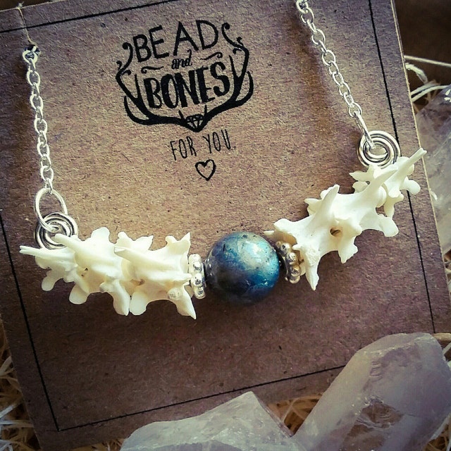 Raw Crystal & Bone Jewelry for Women by BEADANDBONES on Etsy