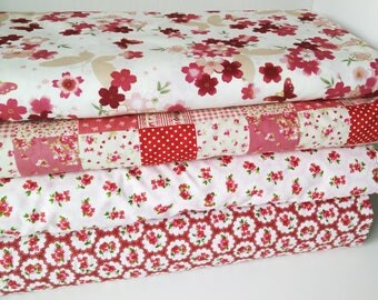 Shabby chic fabric | Etsy