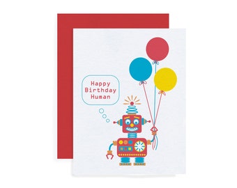 Robot happy birthday | Etsy