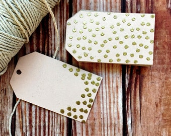Polka dot labels | Etsy