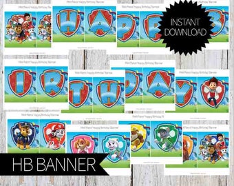 Paw patrol banner | Etsy