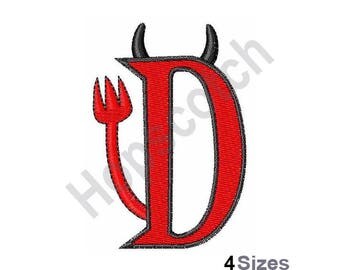 Red devil embroidery | Etsy