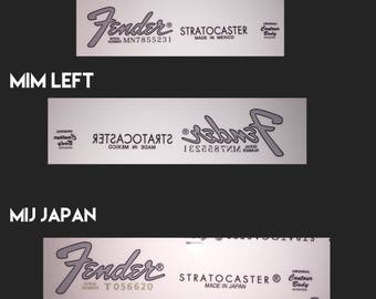 Fender strat decal | Etsy