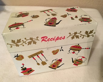 Vintage recipe box | Etsy