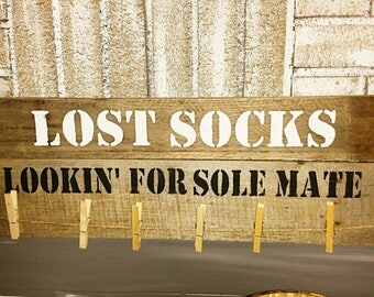 Lost socks sign | Etsy