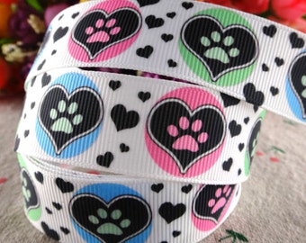Paw print ribbon | Etsy