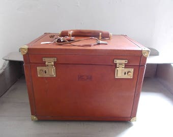 Leather train case | Etsy