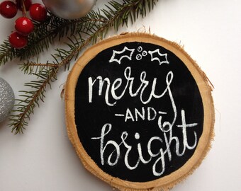 Round christmas sign | Etsy