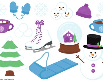 Snow globes clipart | Etsy