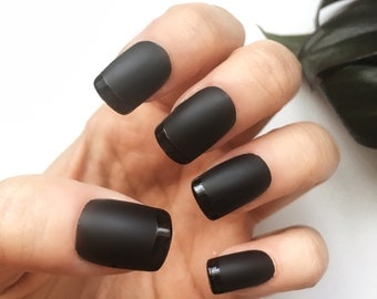 Matte fake nails | Etsy
