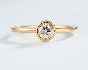 Tiny diamond ring | Etsy
