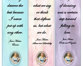 Jane austen bookmark | Etsy