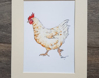 Hen painting | Etsy