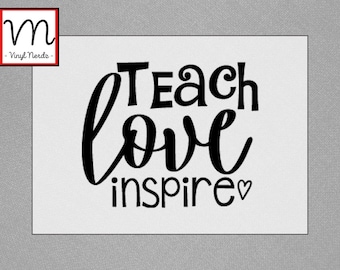 Teach love inspire | Etsy