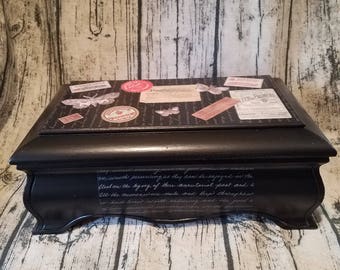 Decorated cigar box | Etsy