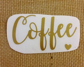 Coffee vinyl decal | Etsy