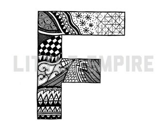 Zentangle alphabet | Etsy