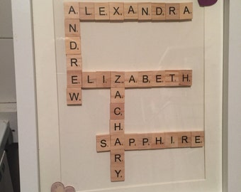 Scrabble frame | Etsy