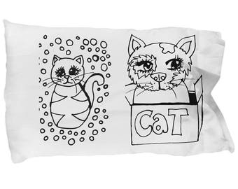 Coloring pillowcase | Etsy