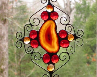Agate stained glass | Etsy