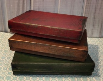 Distressed box | Etsy