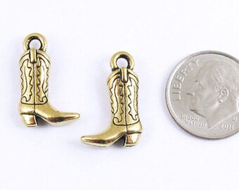 Gold cowboy boots | Etsy