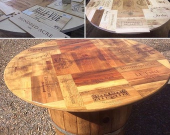 Wine barrel table | Etsy
