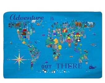 World map rug | Etsy