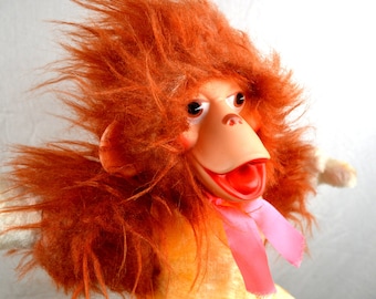 Monkey rubber toy | Etsy