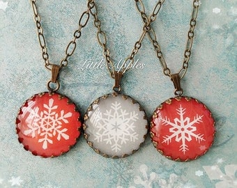 Snowflake necklace | Etsy