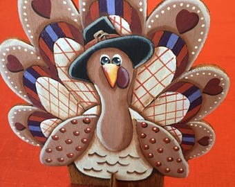 Hand painted turkey | Etsy