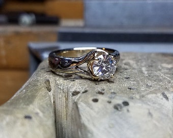 Custom Designed Unique Mokume Gane Ring Made by CustomMokumeGane