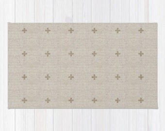 Swiss cross rug | Etsy