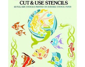 Mermaid stencil | Etsy