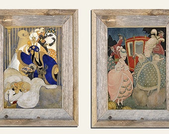 Items similar to ART PRINT by Wegener of Lady in Striped Gown with ...