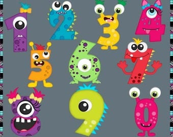 Monster numbers | Etsy