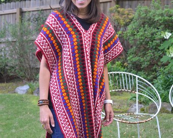 Peruvian poncho | Etsy