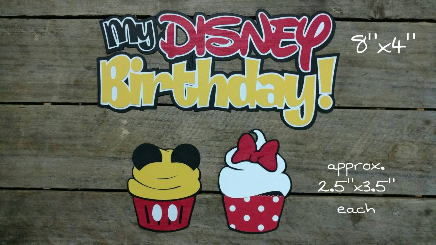 Disney Themed Birthday Scrapbooking Embellishments or Window