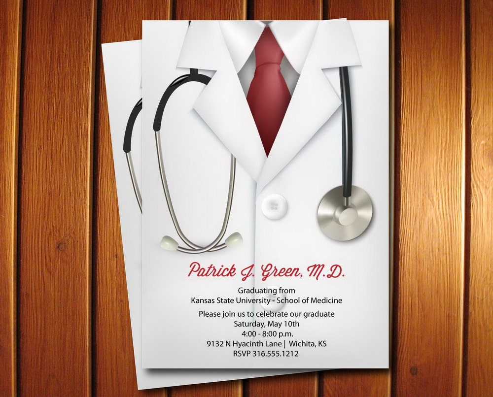 Doctor Invitation Medical School Doctor Graduation
