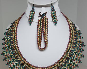 Vintage Collar Crochet Pattern Cleopatra Bib Collar Crochet