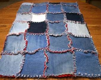 Blue jean quilt | Etsy