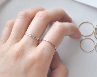 Thin silver ring | Etsy
