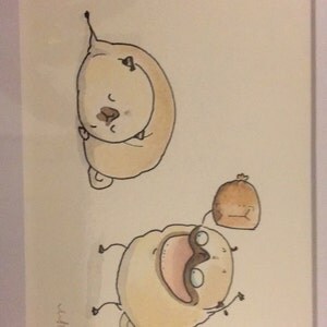 Pug Art & Pug Cards Funny Cards Pins and Magnets by Inkpug on Etsy