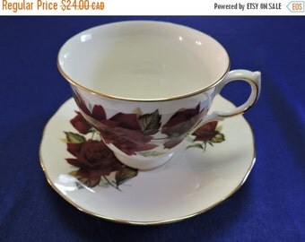 Red rose tea cup | Etsy